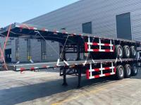 China Customized Size and Color 3 4 Axle Container Flatbed Flat Semi Trailer for Truck for sale