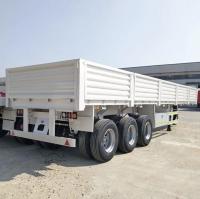 China 80ton Fence Type Flatbed Semi Trailer 3 Axle Side Board Truck Trailer with Steel Body for sale