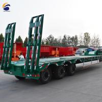 China Leaf Spring 90 W mm*13/16 Thickness mm*10 Layer Lowbed Trailer with 3 Axles and 12 Wheels for sale
