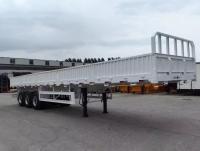 China Max Payload of 30000 kg Steel Fence Dropside Side Wall Semi Trailer for Bulk Transport for sale