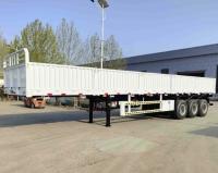 China Max Payload of 30000 kg Steel Fence Dropside Side Wall Semi Trailer for Bulk Transport for sale
