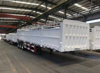 China Max Payload of 30000 kg Steel Fence Dropside Side Wall Semi Trailer for Bulk Transport for sale