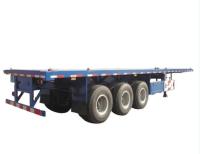 China 20-45 Feet Container Transport Usage 2-4 Axle Flatbed Truck Trailer with Rim 9.0-22.5 for sale