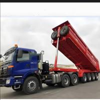 China Wosheng 30-80 Tons Rear Dump Semi Trailer with Max Payload 30000 kg and U Type Design for sale