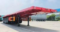 China 20-45 Feet Container Transport Usage 2-4 Axle Flatbed Truck Trailer with Rim 9.0-22.5 for sale