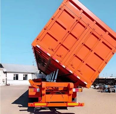 China Semi-Trailer Side Rollover Dump Tipper for Truck Trailer Stone Steel Sands Transportation for sale