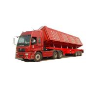 China 30-100tons Max Payload Steel Hydraulic Dump Tipper Semi Trailer for Grain Transport for sale