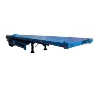 China Wosheng Semi-Trailer 2/3 Axles Flatbed Container Truck Trailer with 12.00R22.5 Tires for sale