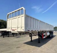 China 12400x2610x1550mm Top Selling 3 Axle Side Wall Semi Trailer with Steel Side Plate for sale
