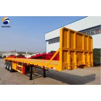 China Shipping Container Flat Bed Semi Trailer with 12 sets Twist Lock and 0tons Max Payload for sale