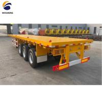 China Shipping Container Flat Bed Semi Trailer with 12 sets Twist Lock and 0tons Max Payload for sale
