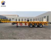 China Shipping Container Flat Bed Semi Trailer with 12 sets Twist Lock and 0tons Max Payload for sale