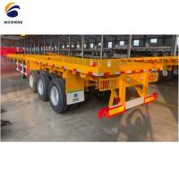 China Shipping Container Flat Bed Semi Trailer with 12 sets Twist Lock and 0tons Max Payload for sale