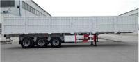 China Steel Material Tri-Axle Semi Trailer for 40 Ton Bulk Transport 12400X2500X3650mm for sale