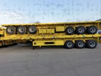 China Truck Trailer 7 Ton Container Flat Bed Semi Trailer with Condition 3/4 Axle Tare Weight for sale