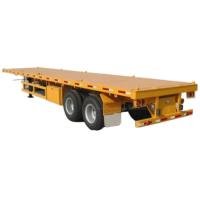 China Truck Trailer 7 Ton Container Flat Bed Semi Trailer with Condition 3/4 Axle Tare Weight for sale