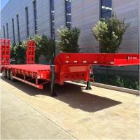 China Customized 12R22.5 Tires 3/4 Axle Low Bed Semi Trailer for Heavy Duty Transfer Equipment for sale