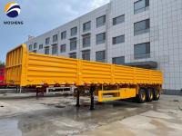 China 50 Tons 3 Axle Side Plate Truck Semi Trailer with Heightening Side Wall for sale
