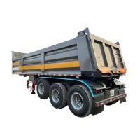 China Truck Trailer with Hydraulic Cylinder 3 or 4 Axles U Shape Rear Dump Semi-Trailer for sale