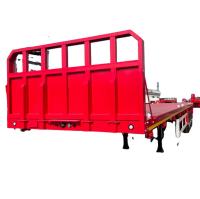China 55 Tons Loading Capacity Semi Trailer for Flatbed Transport and Shipping of Equipment for sale