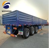 China JOST King Pin 3 Axle 50 Tons Side Plate Truck Semi Trailer with Heightening Side Wall for sale