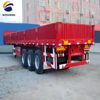 China JOST King Pin 3 Axle 50 Tons Side Plate Truck Semi Trailer with Heightening Side Wall for sale