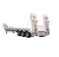 China 30-100 Tons Steering Extendable Drop Flat Truck Trailer with Customized 12R22.5 Tires for sale
