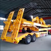 China 30-100 Tons Steering Extendable Drop Flat Truck Trailer with Customized 12R22.5 Tires for sale