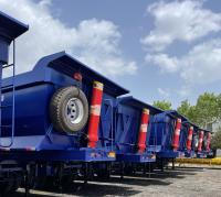 China 3 Axle Tare Weight 8.5 Tons 30cbm 40-50 Tons Rear Dump Semi Trailer for Construction for sale