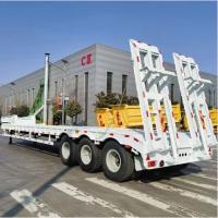 China 13000x3000x3300 Professional Lowboy Semi Trailer for Large Equipment Transportation for sale