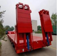 China 13000x3000x3300 Professional Lowboy Semi Trailer for Large Equipment Transportation for sale