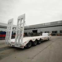 China 13000x3000x3300 Professional Lowboy Semi Trailer for Large Equipment Transportation for sale