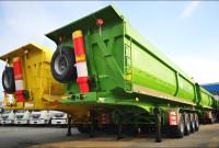 China 30cbm Rear Dump Semi Trailer for Construction Custom Color 3 Axle Tare Weight 8.5 Tons for sale
