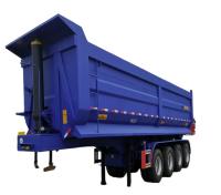 China 3/4 Axle Heavy Duty 45-60 Cubic Meters End Rear Dump Semi Trailer for Tipper Truck for sale