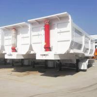 China 3/4 Axle Heavy Duty 45-60 Cubic Meters End Rear Dump Semi Trailer for Tipper Truck for sale