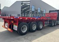 China Q345b Main Beam 3 Axle Flat Bed Truck Semi Trailer King Pin 2.00