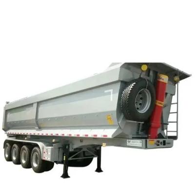 China 3 Axle U Shape Hydraulic End Rear Dump Semi Trailer Tipper Tipping Trailer 30-120 Tons for sale