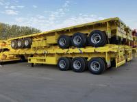 China Q345b Main Beam 3 Axle Flat Bed Truck Semi Trailer King Pin 2.00