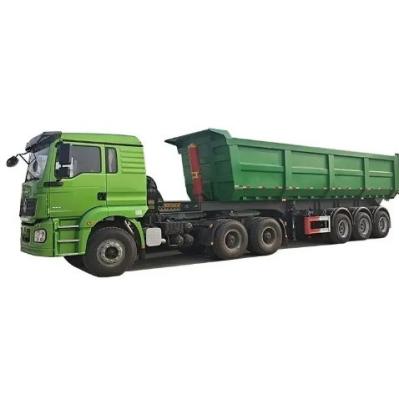China Steel Semi-Trailer End Rear Dump Trailer for Heavy Duty 45 CBM Tipper Trailer U Shape for sale