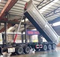 China Steel Semi-Trailer End Rear Dump Trailer for Heavy Duty 45 CBM Tipper Trailer U Shape for sale