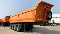 China Steel Semi-Trailer End Rear Dump Trailer for Heavy Duty 45 CBM Tipper Trailer U Shape for sale