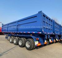 China Heavy duty 3/4/5 Axles Stainless Steel Hydraulic Rear Dump Semi Trailer End Tipper for sale