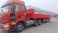 China 13/16 Ton Axle Side Semi Tipping Trucks for Bulk Cargo Steel Material from Professional for sale