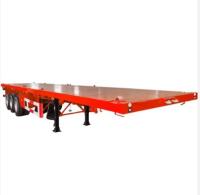 China 50 Tons Loading Capacity Flatbed Semi Trailer for 20ft and 40ft Container Logistics for sale