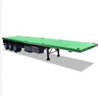 China 50 Tons Loading Capacity Flatbed Semi Trailer for 20ft and 40ft Container Logistics for sale