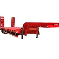 China Truck Trailer 3/4 axle pcs heavy duty lowboy lowbed semi trailer for excavator transport for sale