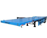China High Payload 50 Tons 3 or 4 Axle Dock Container Flat Bed Semi Trailer Customization for sale