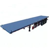 China High Payload 50 Tons 3 or 4 Axle Dock Container Flat Bed Semi Trailer Customization for sale