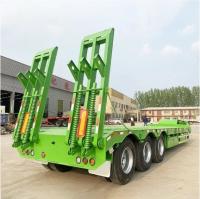 China 13000x3000x3300mm Excellent Manufacture Wosheng 3 Axles Lowbed Lowboy Truck Semi Trailer for sale