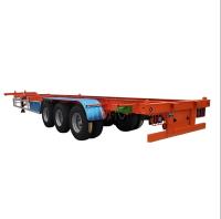 China Truck Trailer and Affordable 3 Axles 4 Axle Skeleton Chassis Container Semi Trailer for sale